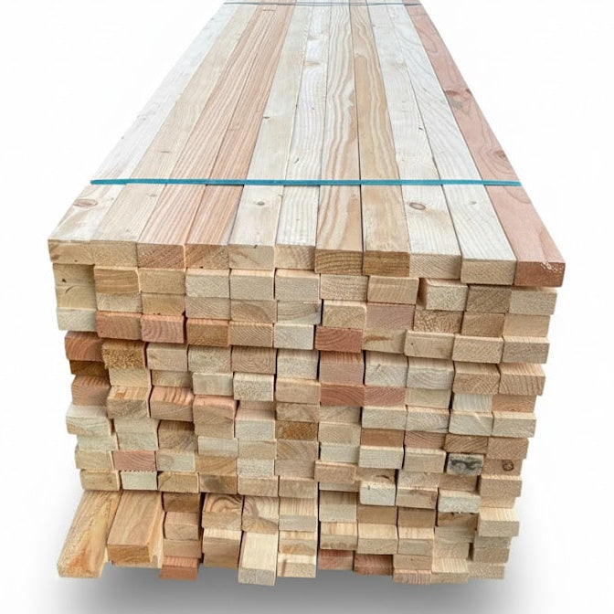 BULK BUY - Pack Of 100 x C16 Stud Timber Untreated Structural 2.4m 63x ...