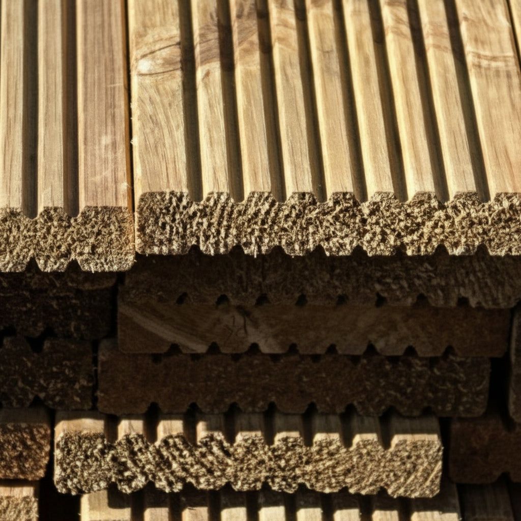 TRADE PACK Full Pallet 119 Lengths Of Treated Double-sided Decking Boa ...