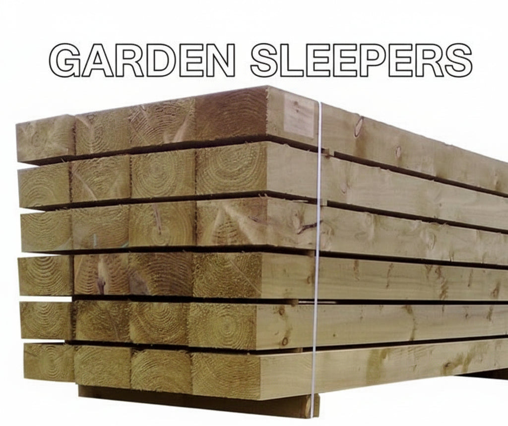 Treated Timber Garden Sleepers 200 x 100 x 3000mm - £30 Inc Vat — Trade ...