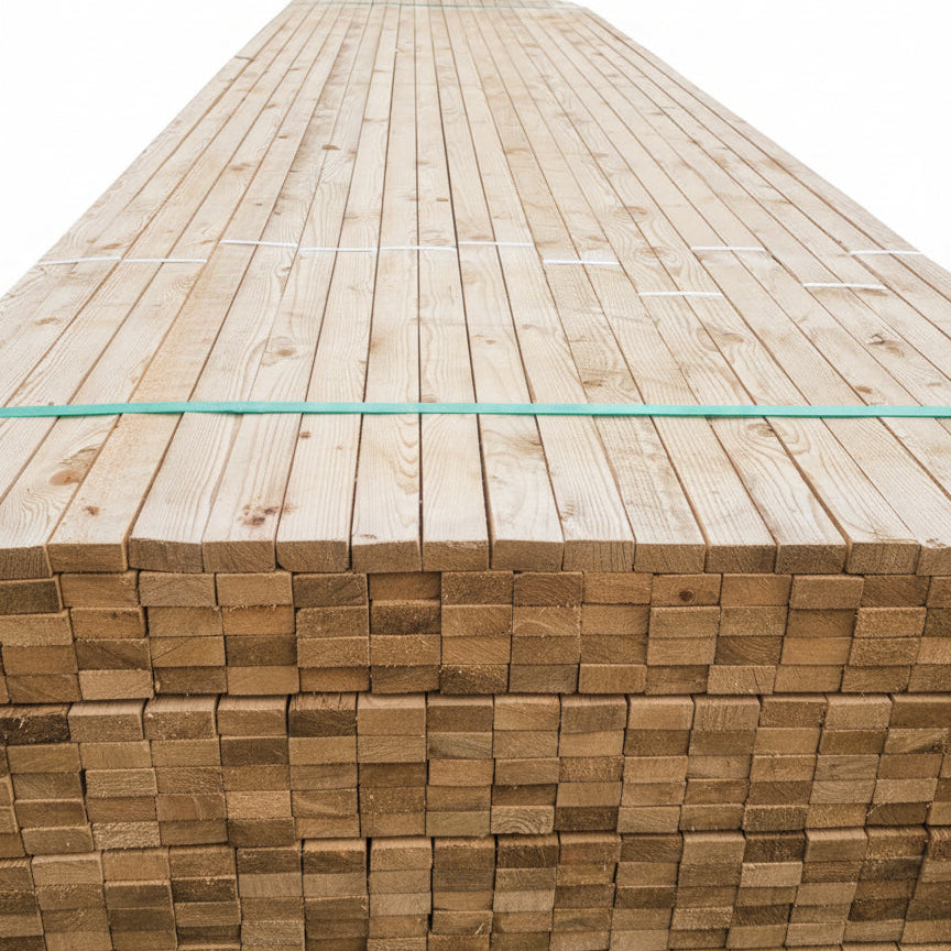 Treated Timber Batten 50 x 25 x 5400mm (5.4m 2x1) - £5.40 Per Length I ...